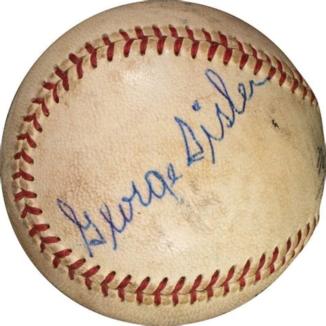 George Sisler Single Signed National League Baseball Psa Dna Coa