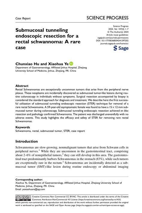 Pdf Submucosal Tunneling Endoscopic Resection For A Rectal Schwannoma