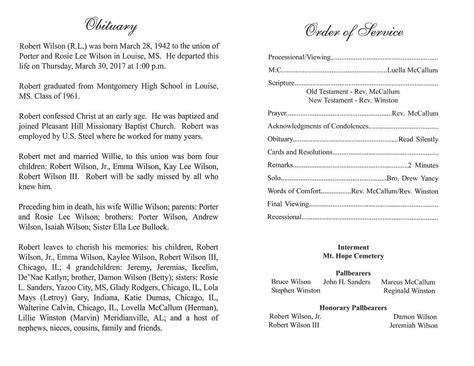 Robert Lee Wilson Sr Obituary Aa Rayner And Sons Funeral Homes