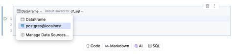 Work With Sql Cells Dataspell Documentation Work With Sql Cells Dataspell Documentation