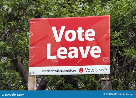 Vote Leave Editorial Image Image Of North Campaign 174068045