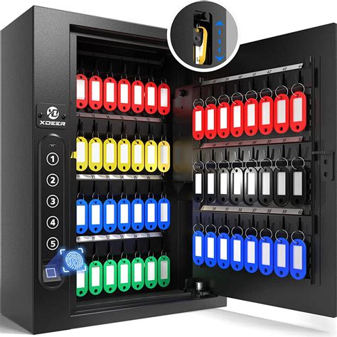 Xdeer Key Lock Box Wall Mount With Sensor Light For 60 Keys Quick Acce
