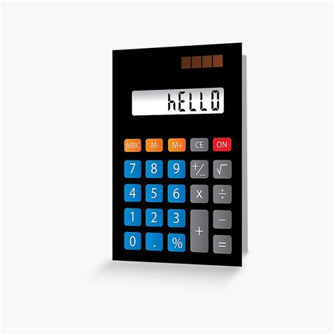Hello Calculator Greeting Card For Sale By Hd Ink Design Redbubble