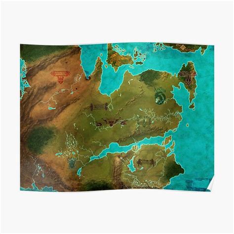 Map Of Thedas Premium Matte Vertical Poster Sold By Damselfly Urdu Apricot Sku 41731923 40