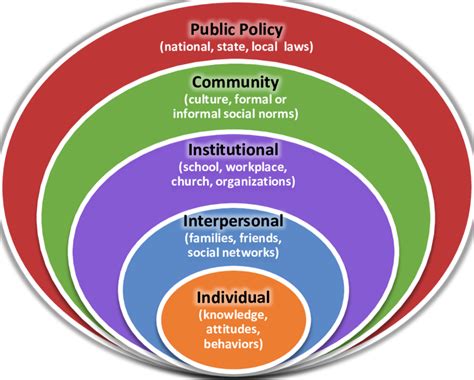The Social Ecological Model Source Adapted From Mcleroy Kenneth R
