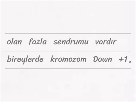 Down Sendromu Unjumble