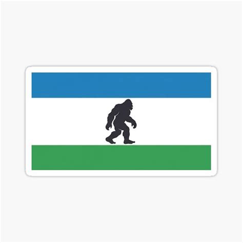 Bigfoot Cascadia Flag Sticker For Sale By Westerncustoms Redbubble