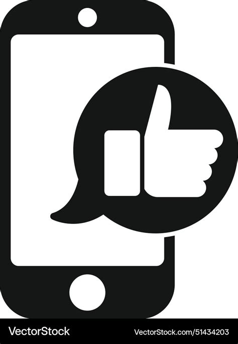 Mobile Phone Positive Feedback Icon Royalty Free Vector