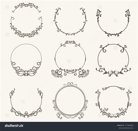 4 674 Fancy Circle Frame Stock Vectors Images And Vector Art Shutterstock