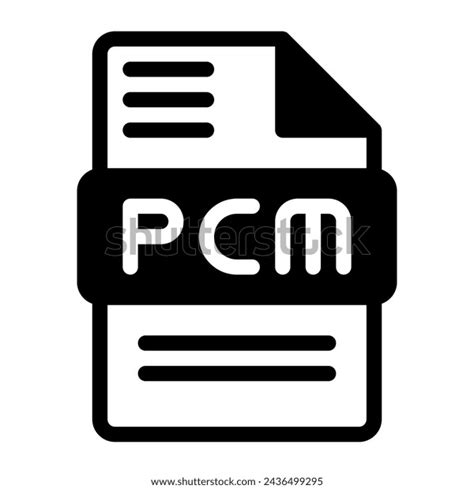 Pcm File Icon Audio Format Symbol Stock Vector Royalty Free 2436499295 Shutterstock