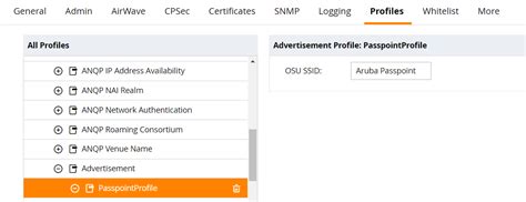 Aruba Wireless Lan Controller Passpoint Configuration