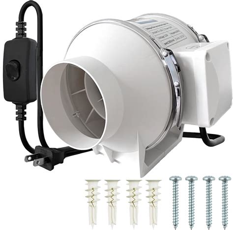 Camnwamn 4 Inch Inline Exhaust Duct Fan 50w High