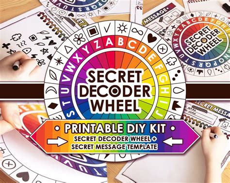 Secret Decoder Wheel Printable Escape Room Cipher Wheel Png Secret
