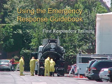 Using The Emergency Response Guidebook Ppt