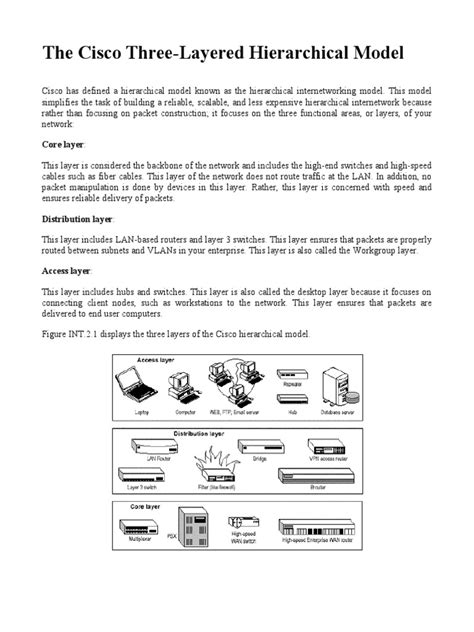 Cisco Three Layer Vs Osi Layers Pdf Computer Network Computer