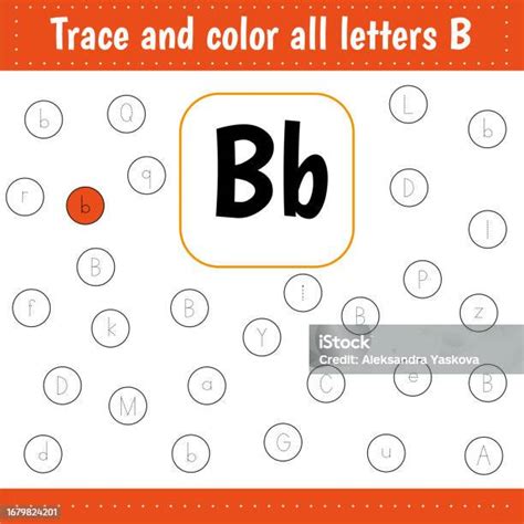 Ilustración De Aprender El Alfabeto Inglés Woksheets Para La Escuela Y El Jardín De Infantes