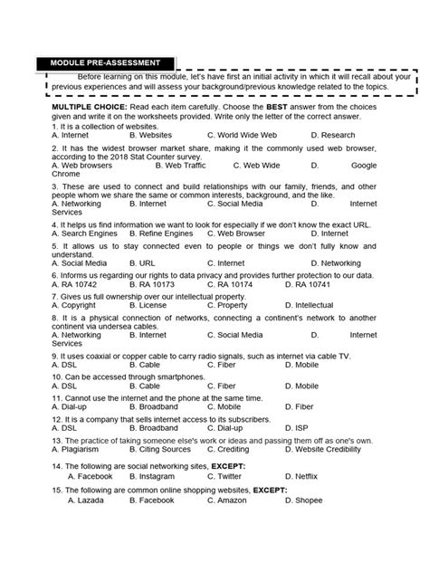Ict 10 Quarter 1 Lesson 1 Pdf Internet Access Modem