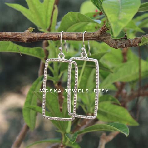 Moska Jewels Girl 925 Sterling Silver Dangle Rectangle Earrings At Rs