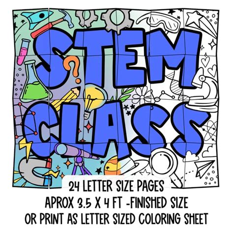Stem Class Collaborative Coloring Oversized Poster By Brittany Henderson