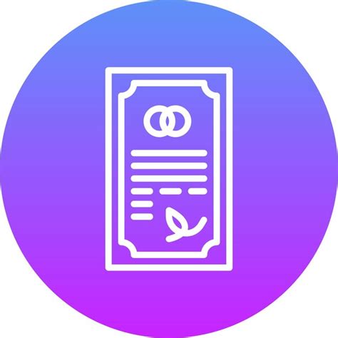 Premium Vector Wedding Certificate Vector Icon Illustration Of