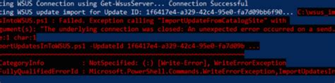 Wsus Importupdatetowsus Ps1 March 2024 Security Update Dc Fails Srv