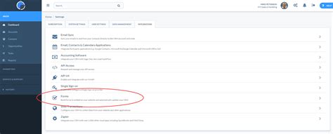 CRM Web Forms Web Forms In Really Simple Systems CRM