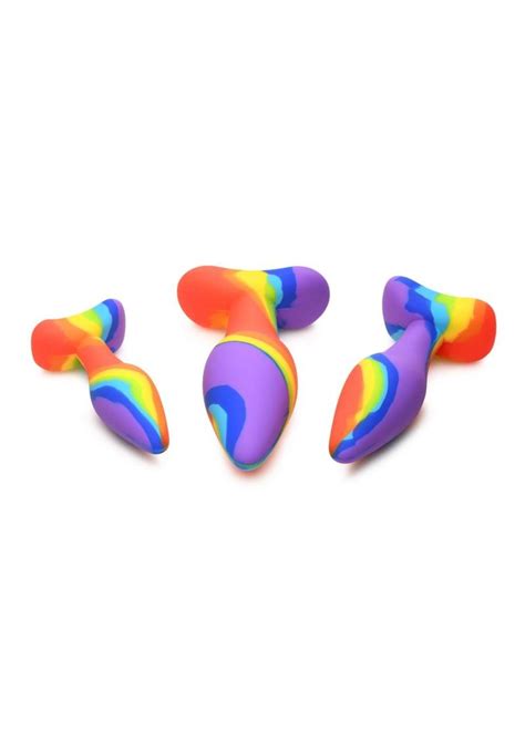 Simply Sweet Rainbow Silicone Butt Plug The Toy Box