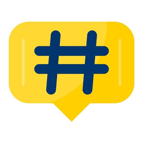 Premium Vector Hashtags Flat Illustration
