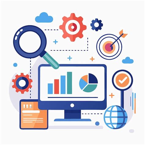 Computer Screen With Charts Graphs And Icons Representing Business Growth Premium Ai Generated