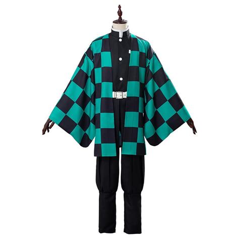 Tanjiro Kamado Robe Halloween Outfit Cosplay Costume