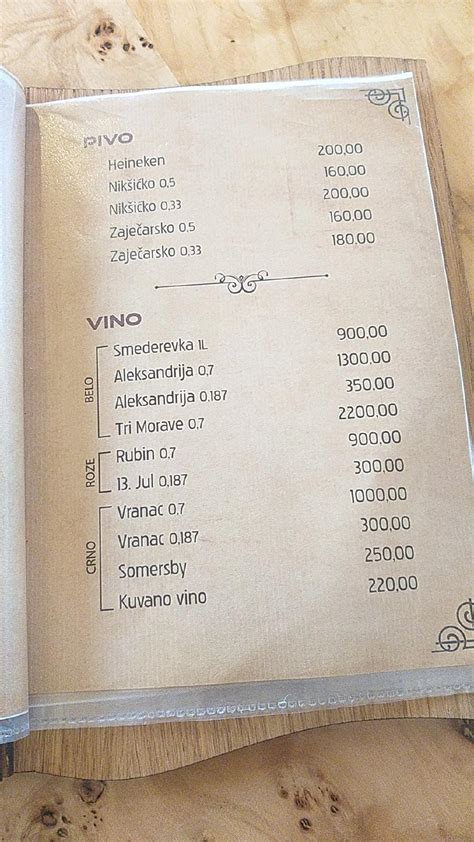 Menu At Restoran Kod Batice Restaurant Dobroselica