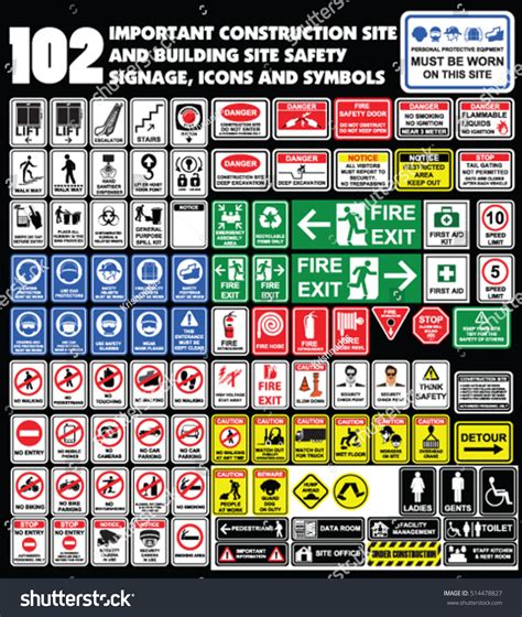 102 Important Construction Site Building Site Stock Vector Royalty