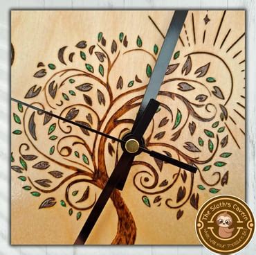 Tree Of Life Handmade Wooden Pyrography Wall Cl Folksy