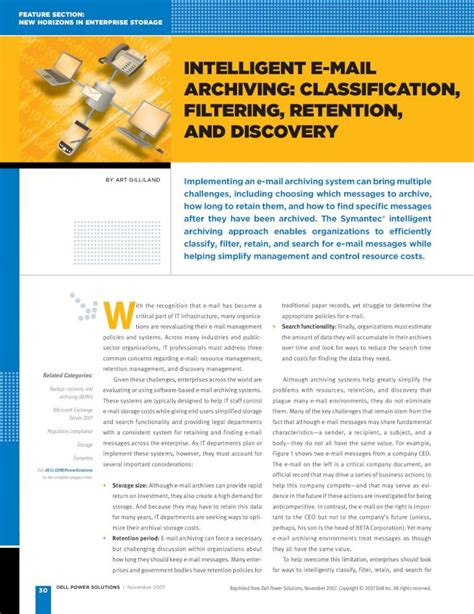 Pdf Intelligent E Mail Archiving Classification Filtering · Intelligent Classification