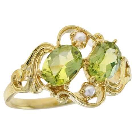 Natural Opal Vintage Style Cluster Ring In Solid 9k Yellow Gold For