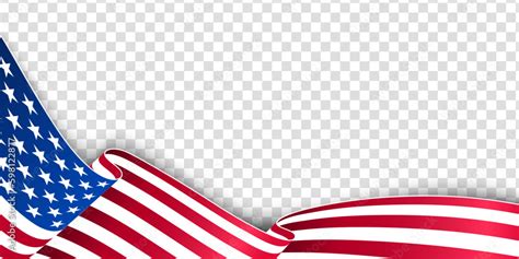Waving Flag Of The United States Of America Illustration Of Wavy