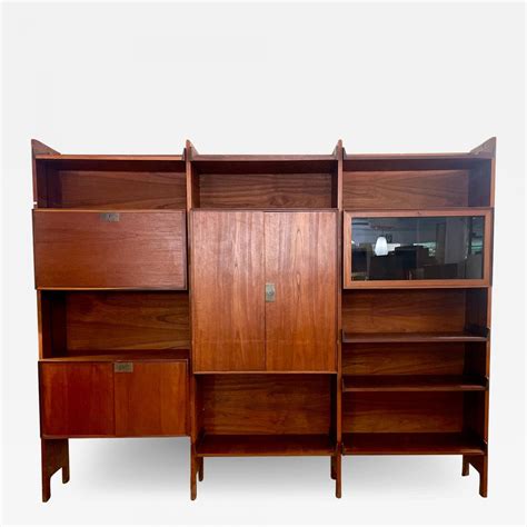Vittorio Dassi Mobilificio Dassi Dassi Mid Century Modern Wooden Wall Unit By Vittorio Dassi