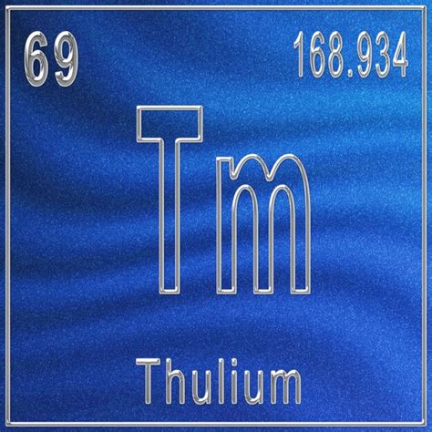 Premium Photo Thulium Chemical Element Sign With Atomic Number And