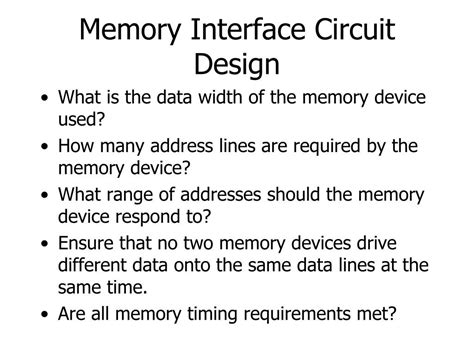 PPT Chapter Memory Interface PowerPoint Presentation Free Download ID