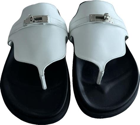 Hermes Empire Leather Flip Flops Shopstyle