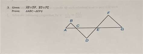 Solved Given B Bprove Abc∼efg