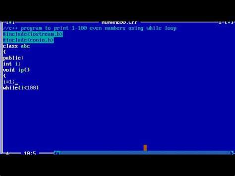 C Program To Print To Even Numbers Using While Loop In Classes YouTube
