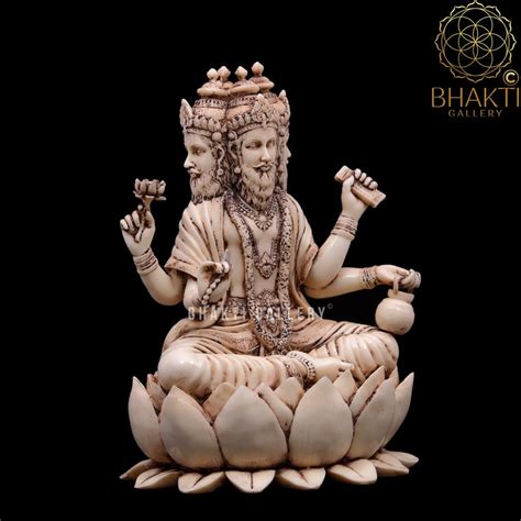 Lord Brahma Statue 20 Cm Dust Marble Brahma Statue Brahma Figure