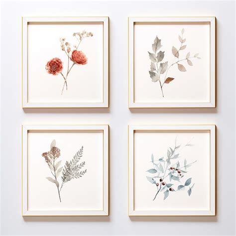 Premium Photo Set Of Flower Frames