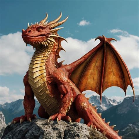 Premium Photo Dragon With The Ability To See Into The Future
