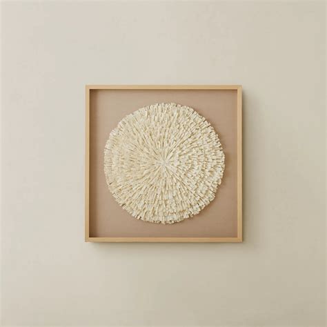 Maru Paper Pulp Shadow Box With Wood Color Ps Frame