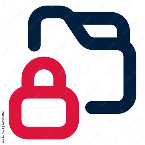 Lock Folder Icon Vector File And Folder Symbol Stock Vector Adobe Stock