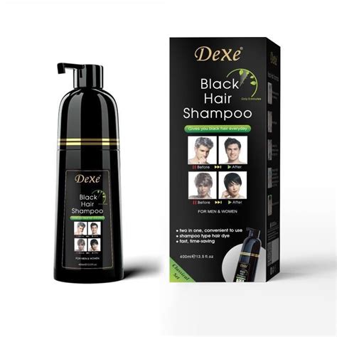 Dexe Black Hair Shampoo 400ml Instant Hair Blackening Hair Dye Syampoo