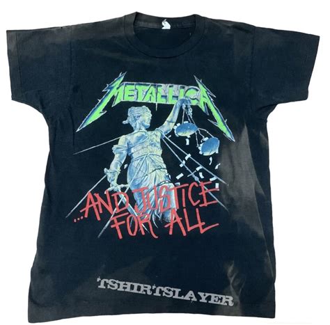 Metallica And Justice For All Tour 1988 Tshirtslayer Tshirt And