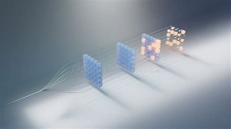 Block Chain Blockchain Data Flow Turns Blue Digital Blocks Into Orange